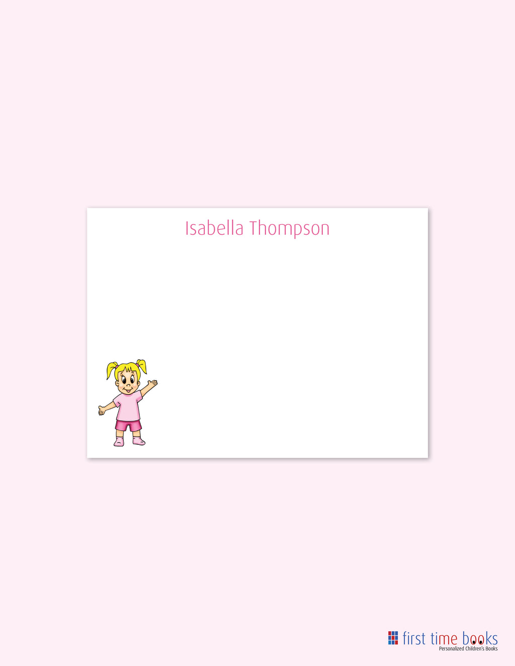 Personalized Note Cards for Girls – First Time Books